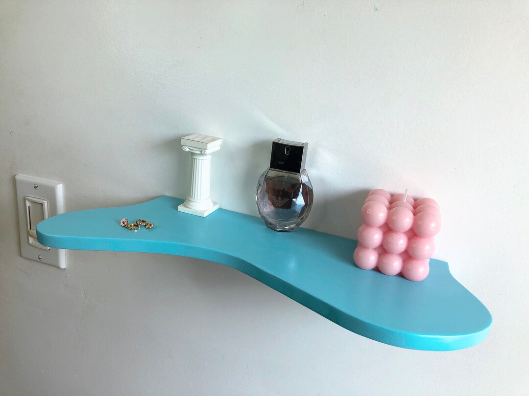 Wavy Shelf Post Modern Mid Century Modern Squiggle Shelf - Etsy