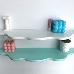 Wavy Shelf | Squiggle Shelf | Funky Decor | Maximalist | Pastel Shelves ...