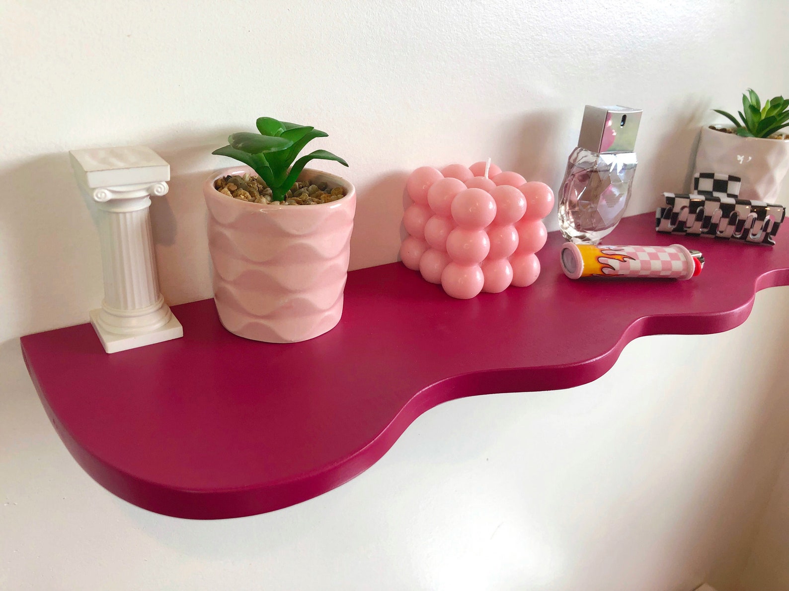 Wavy Shelf Squiggle Shelf Funky Decor Maximalist Pastel Shelves Danish ...