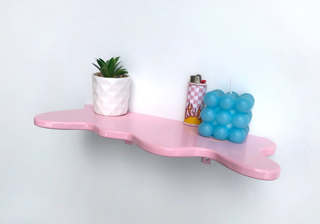 Wavy Shelf Squiggle Shelf Funky Decor Maximalist Pastel Shelves Danish ...