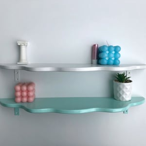 Wavy Shelf | Squiggle Shelf | Funky Decor | Maximalist | Pastel Shelves ...