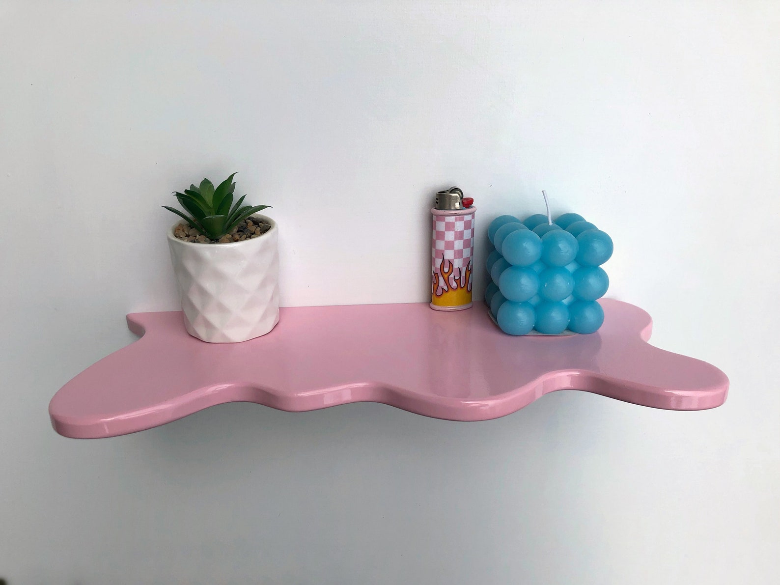 Wavy Shelf Squiggle Shelf Funky Decor Maximalist Pastel Shelves Danish ...