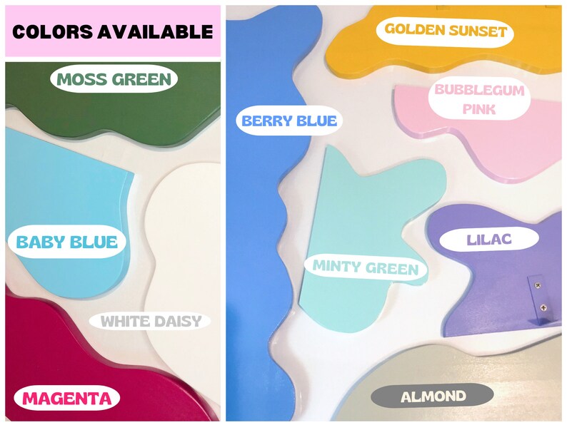 Wavy Shelf Squiggle Shelf Maximalist Funky Decor - Etsy