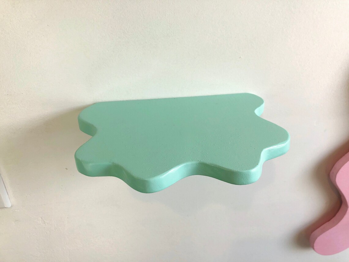 Squiggle Shelf Wavy Shelf Funky Decor Pastel Shelves - Etsy
