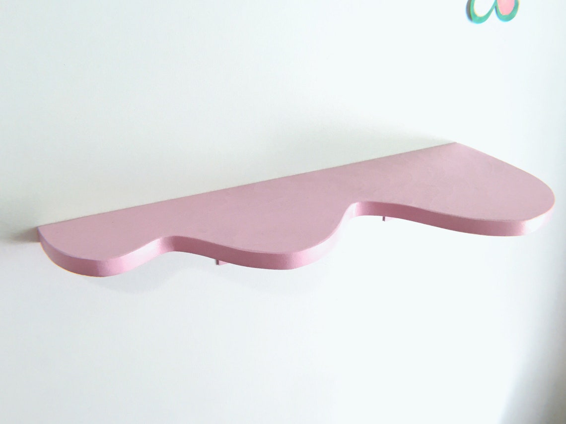 Wavy Shelf Squiggle Shelf Pastel Shelves Funky Decor - Etsy