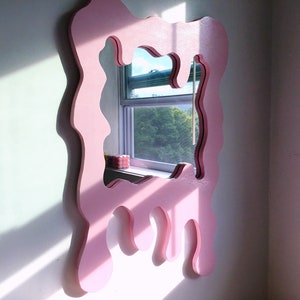 Melting Mirror | Drip Mirror | Dripping Mirror | Wavy Squiggle | Pink ...