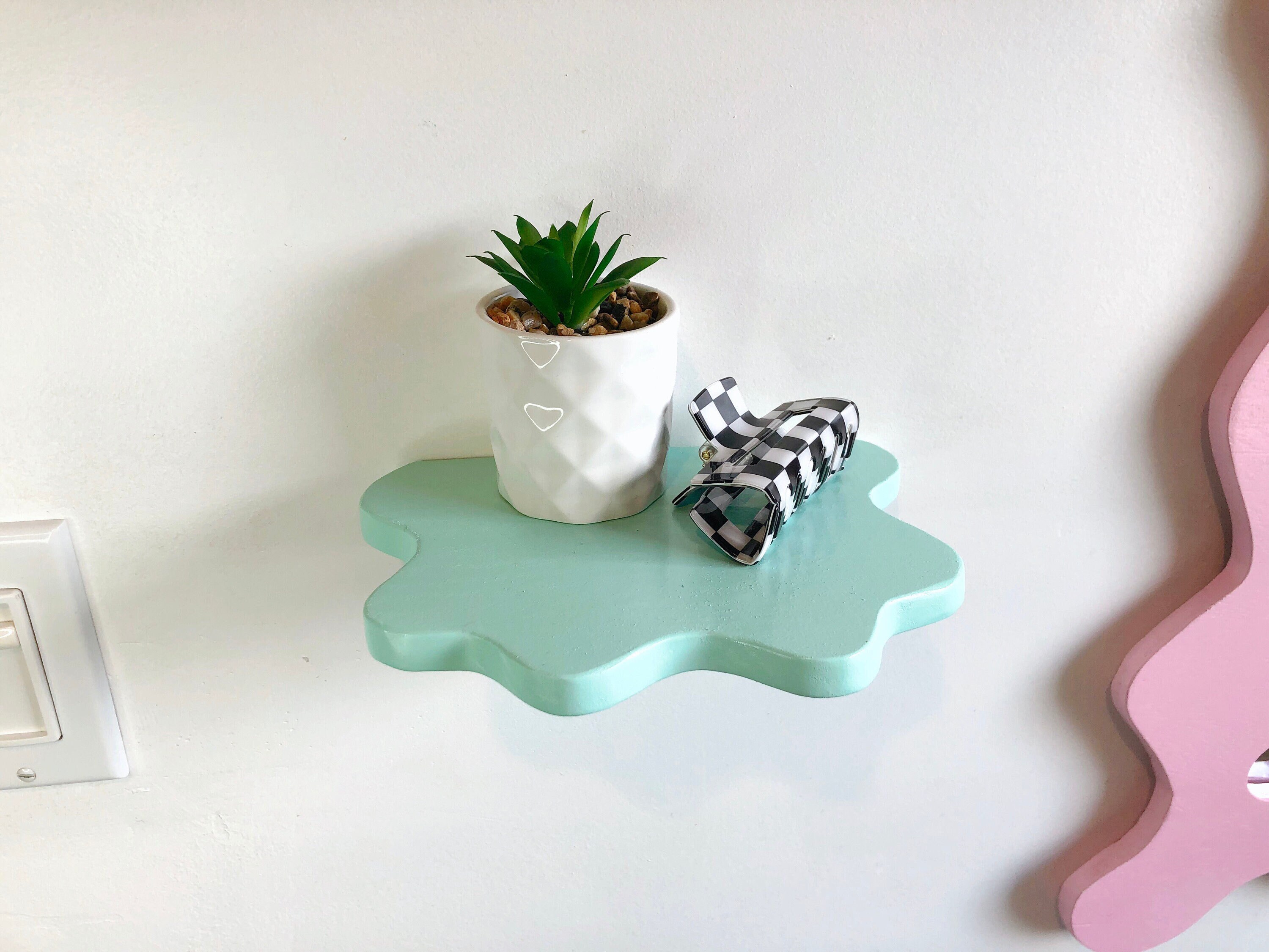 Squiggle Shelf Wavy Shelf Funky Decor Pastel Shelves - Etsy