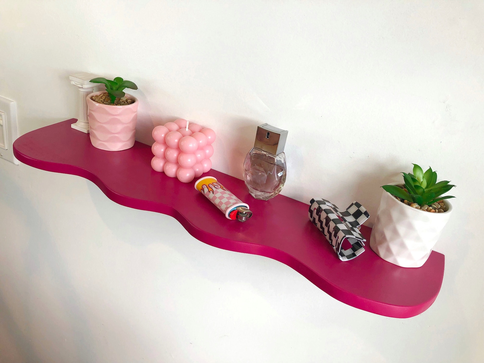 Wavy Shelf Squiggle Shelf Funky Decor Maximalist Pastel Shelves Danish ...