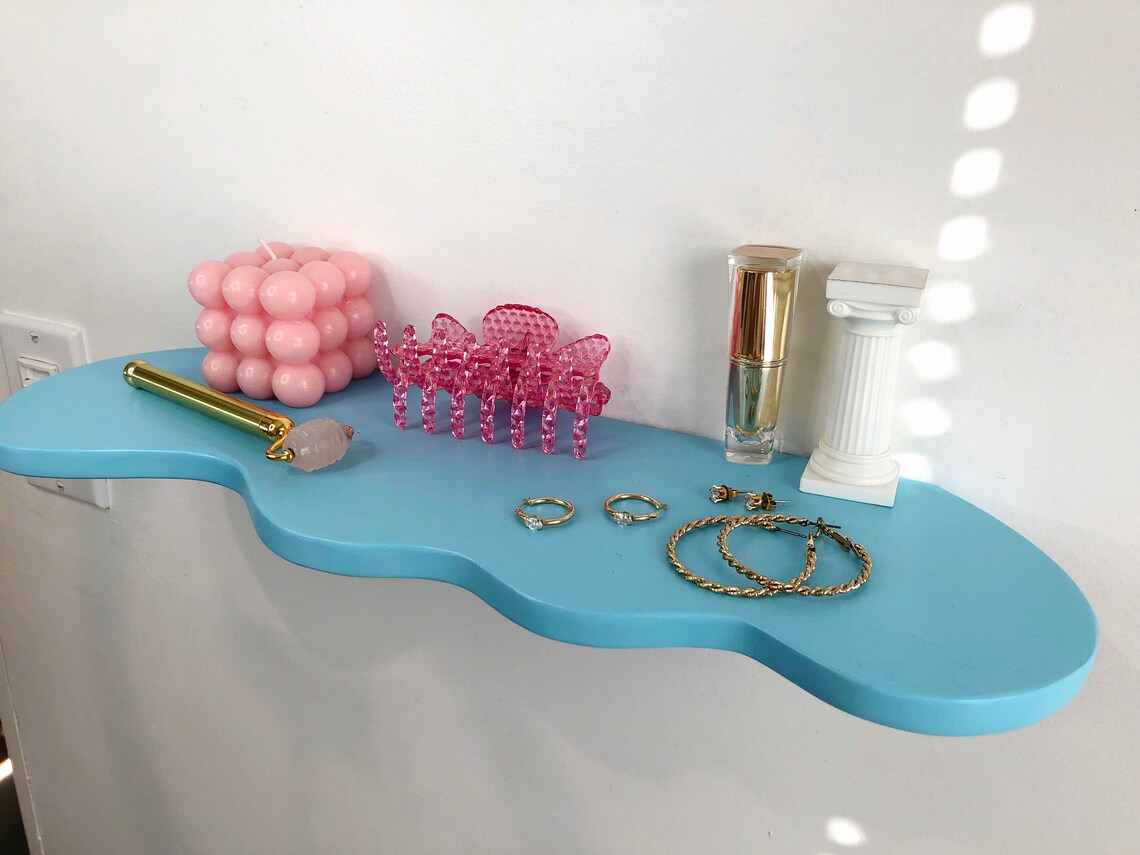 Wavy Shelf Cloud Shelf Squiggle Shelf Funky Decor - Etsy