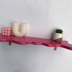 Wavy Shelf | Squiggle Shelf | Maximalist | Funky Decor | Pastel Shelves ...