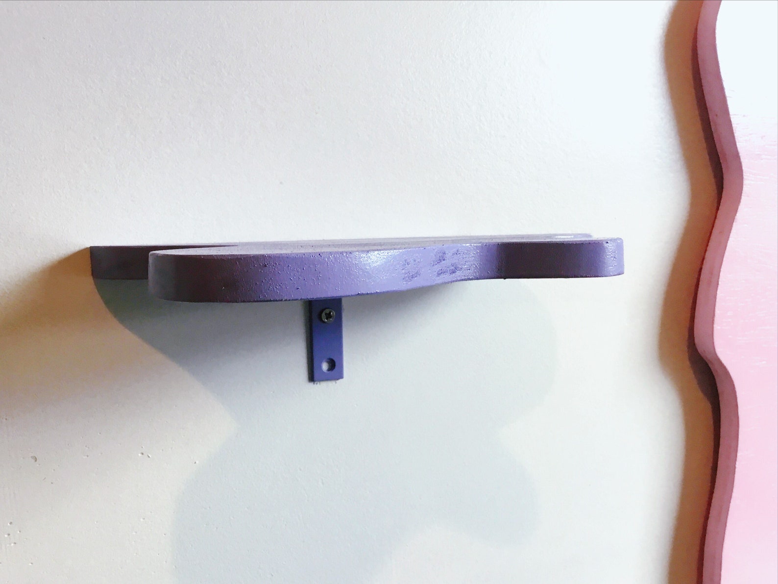Squiggle Shelf Wavy Shelf Purple Funky Decor Pastel - Etsy