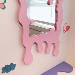 Melting Mirror | Drip Mirror | Dripping Mirror | Wavy Squiggle | Pink ...