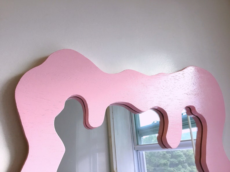 Melting Mirror Drip Mirror Dripping Mirror Wavy Squiggle - Etsy