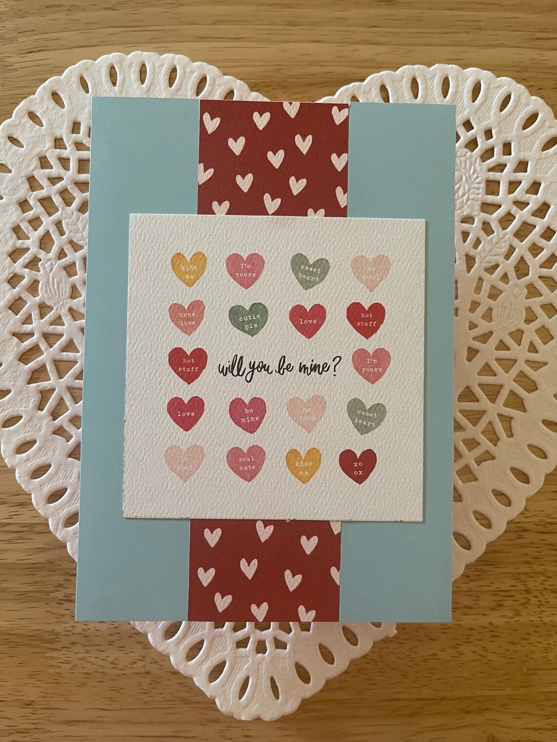 Will You Be Mine Valentine Card - Etsy