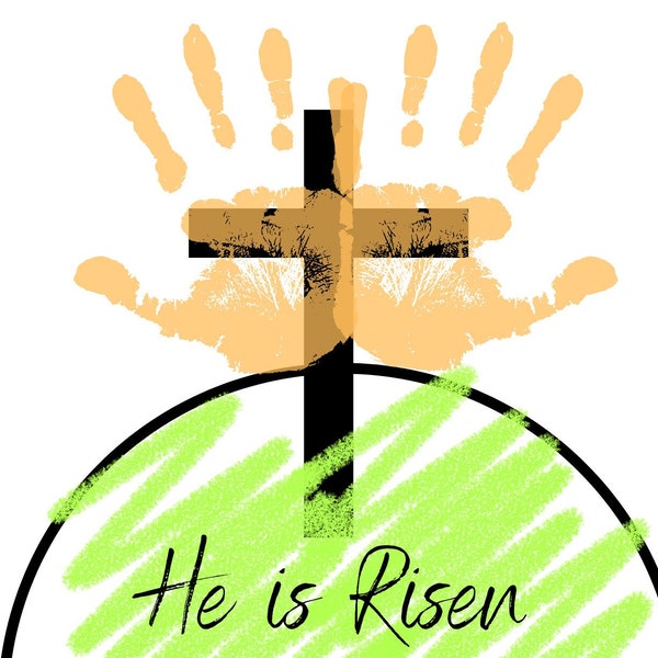 Fingerprint Lamb Craft Easter Fingerprint Art Printable Template ...