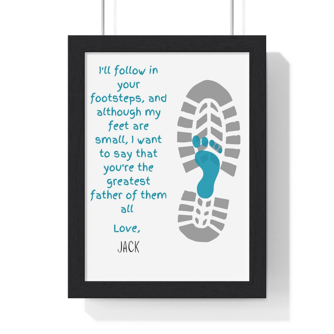 Father's Day Poem Print - Kid Footprint Keepsake - Painted Footprint ...