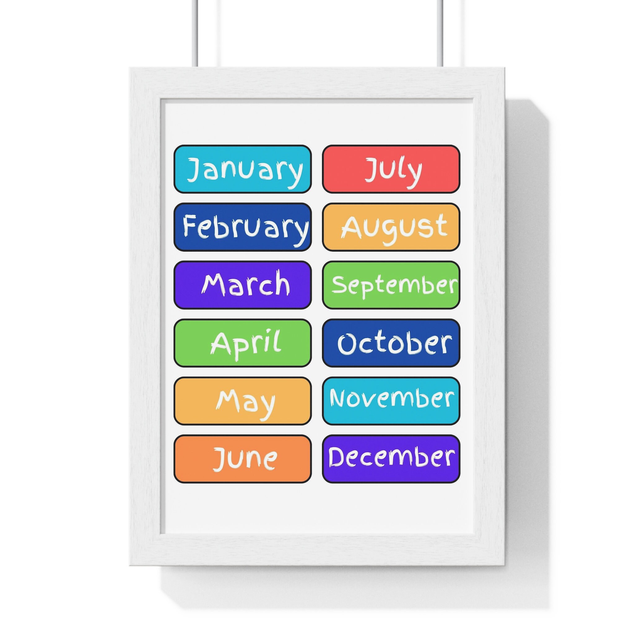 Rainbow Months of the Year, Playroom Education, Toddler Learning ...