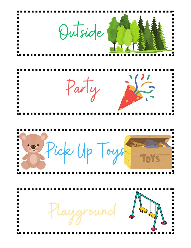 Visual Schedule Toddler Kids Daily Routine Chart Printable Homeschool ...