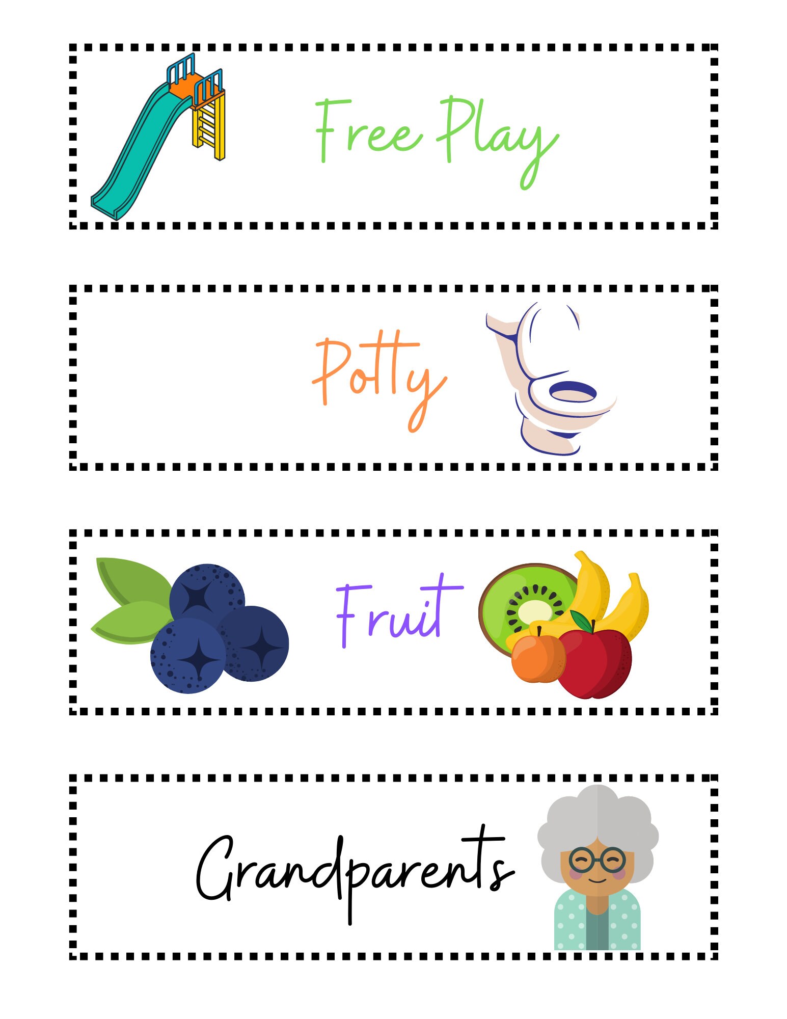 Visual Schedule Toddler Kids Daily Routine Chart Printable Homeschool ...
