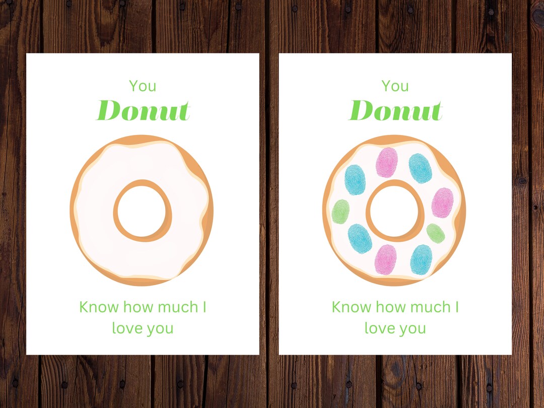Donut Valentines - Mother's Day Gift - Father's Day Printable - Kid's ...