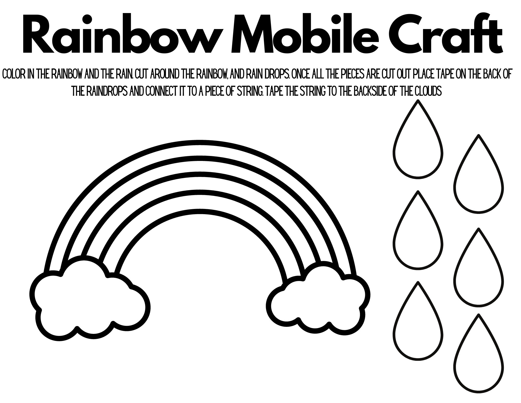 Free Printable Rainbow Craft Template - Printable Templates