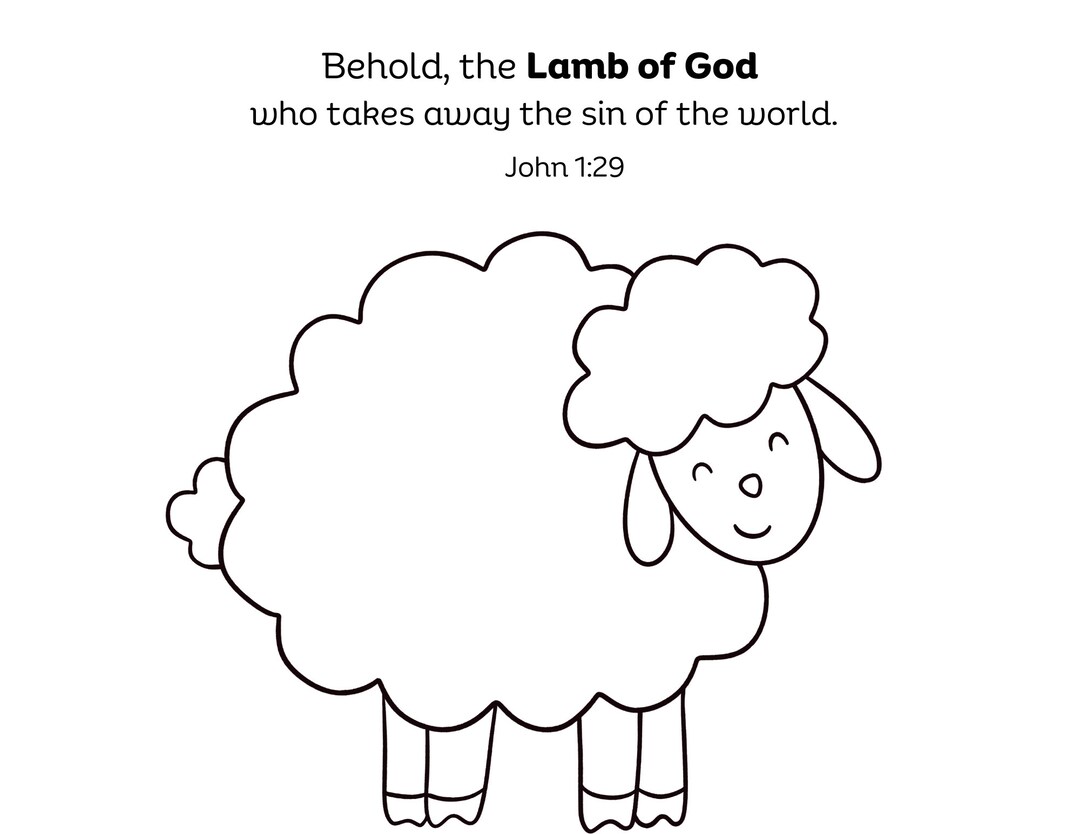 Fingerprint Lamb Craft - Easter Fingerprint Art - Printable Template ...