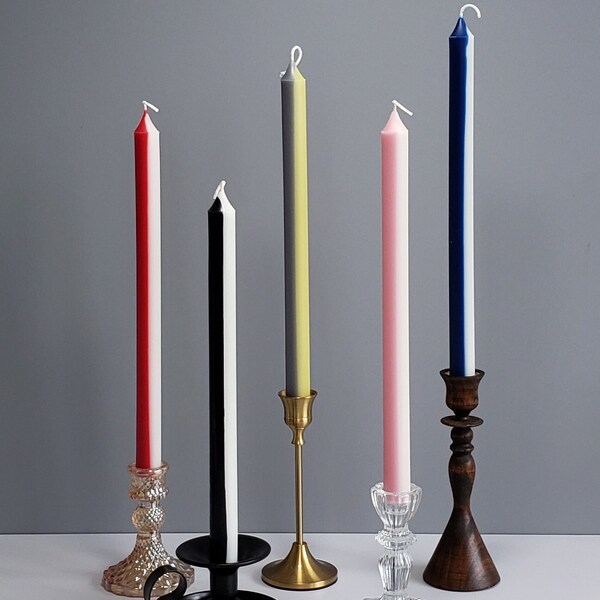 Striped Candles - Etsy