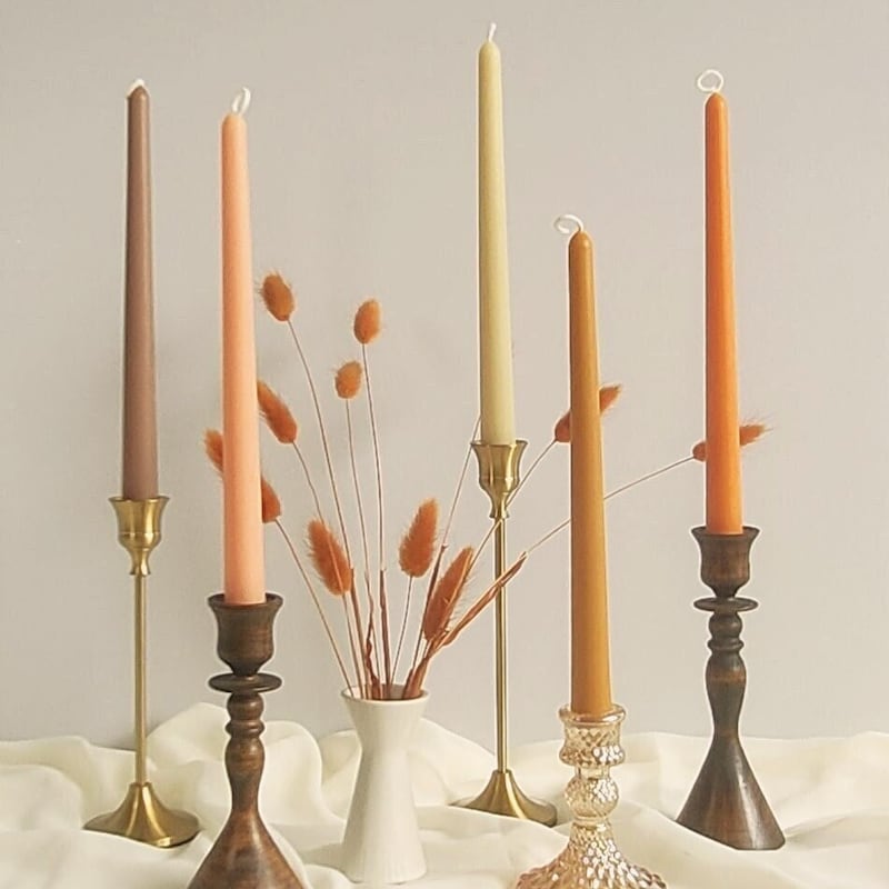 Vintage 1/2 in Taper Candle - Etsy