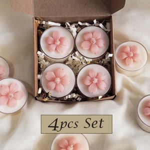 Cute Daisy Flower Tealights, Set of 4/ Set of 9, Handmade, Tealight ...