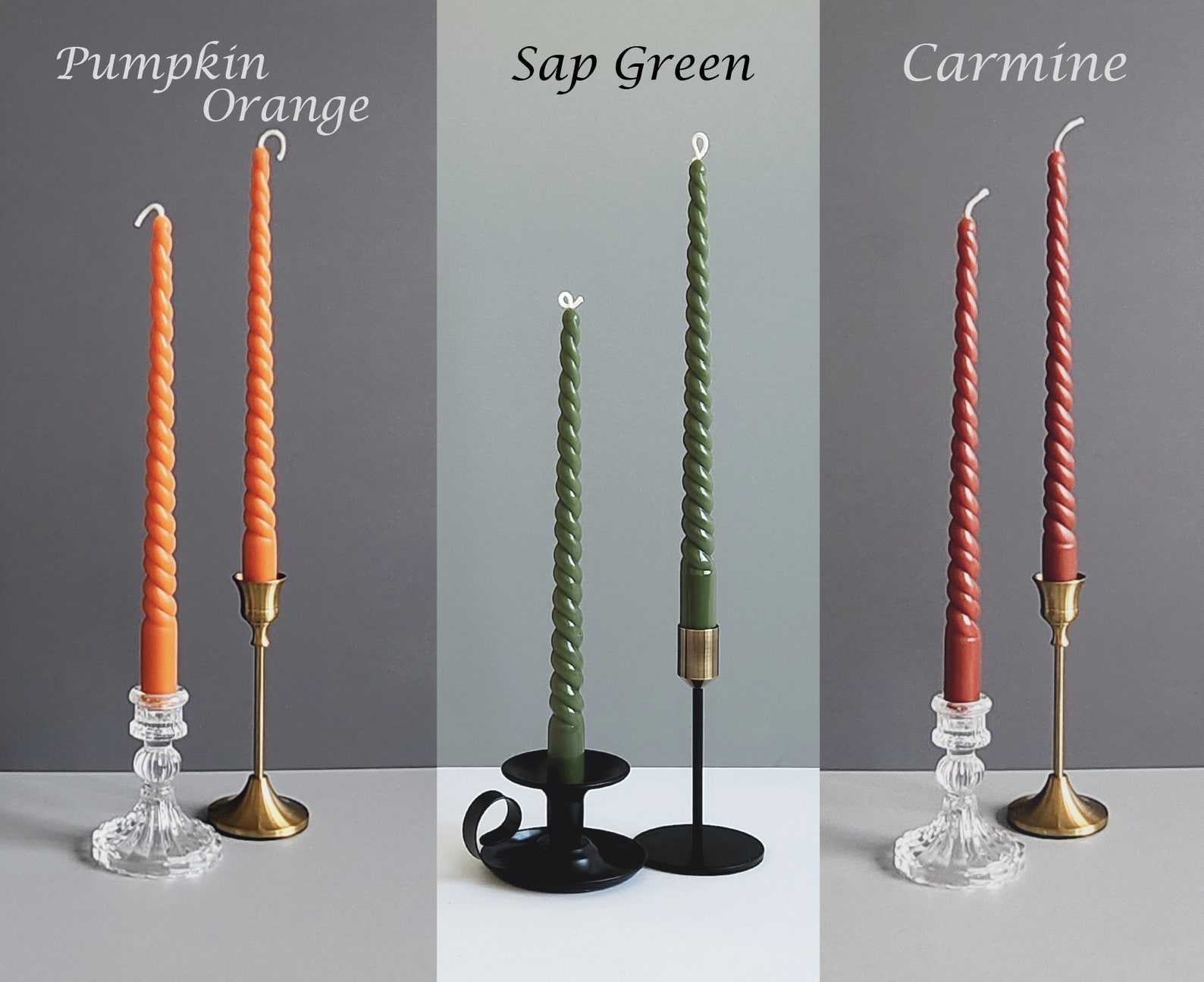 Dripless Twisted Taper, Spiral Taper, Home Décor, Wedding, Christmas ...