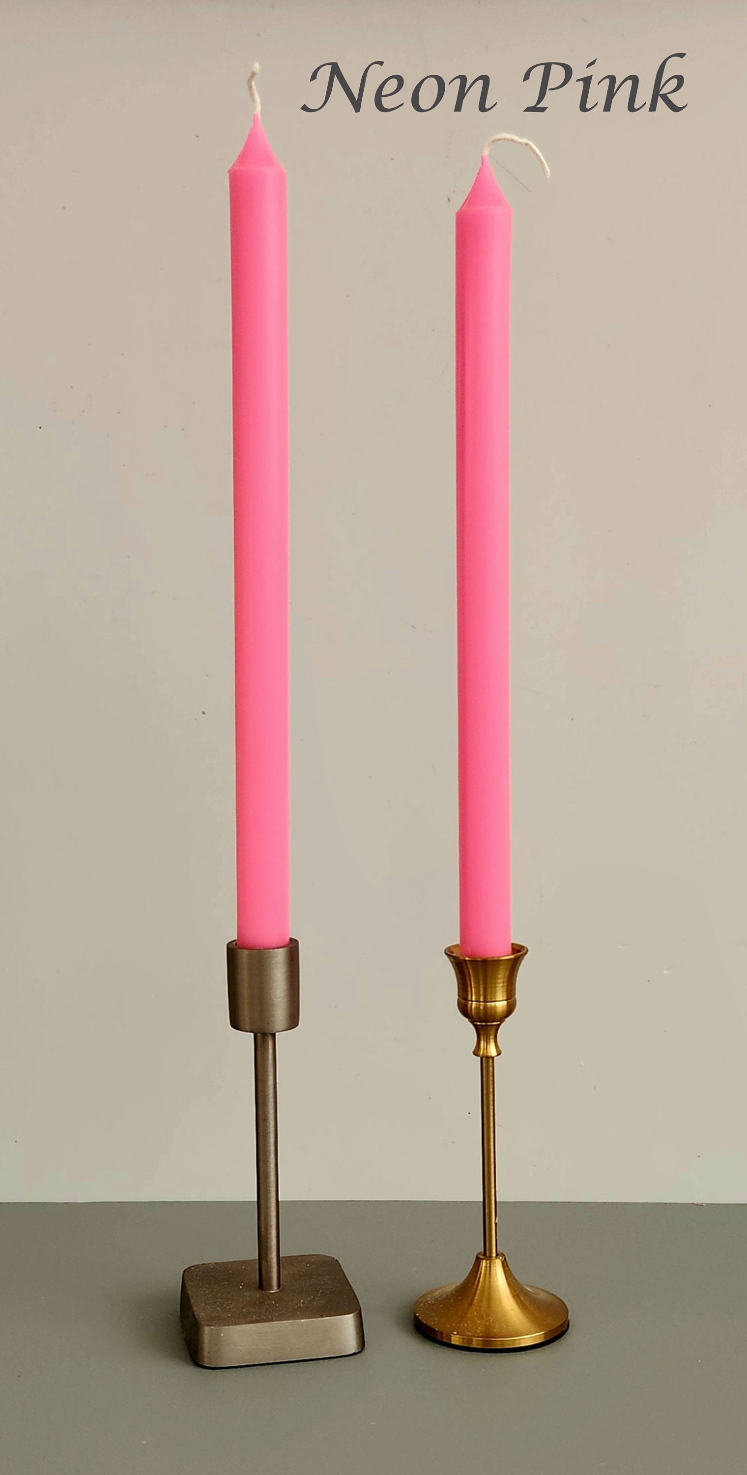 Handmade 12" Dripless Double Classic Taper Candles: Beeswax Soy ...