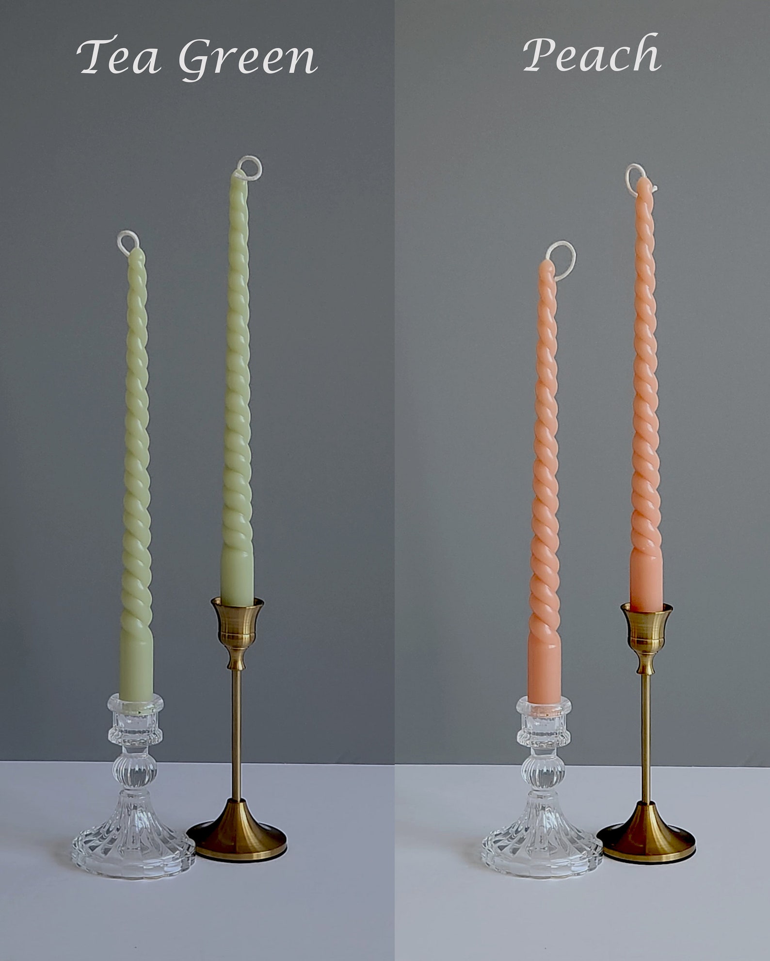 Dripless Twisted Taper Spiral Taper Home Décor Wedding - Etsy