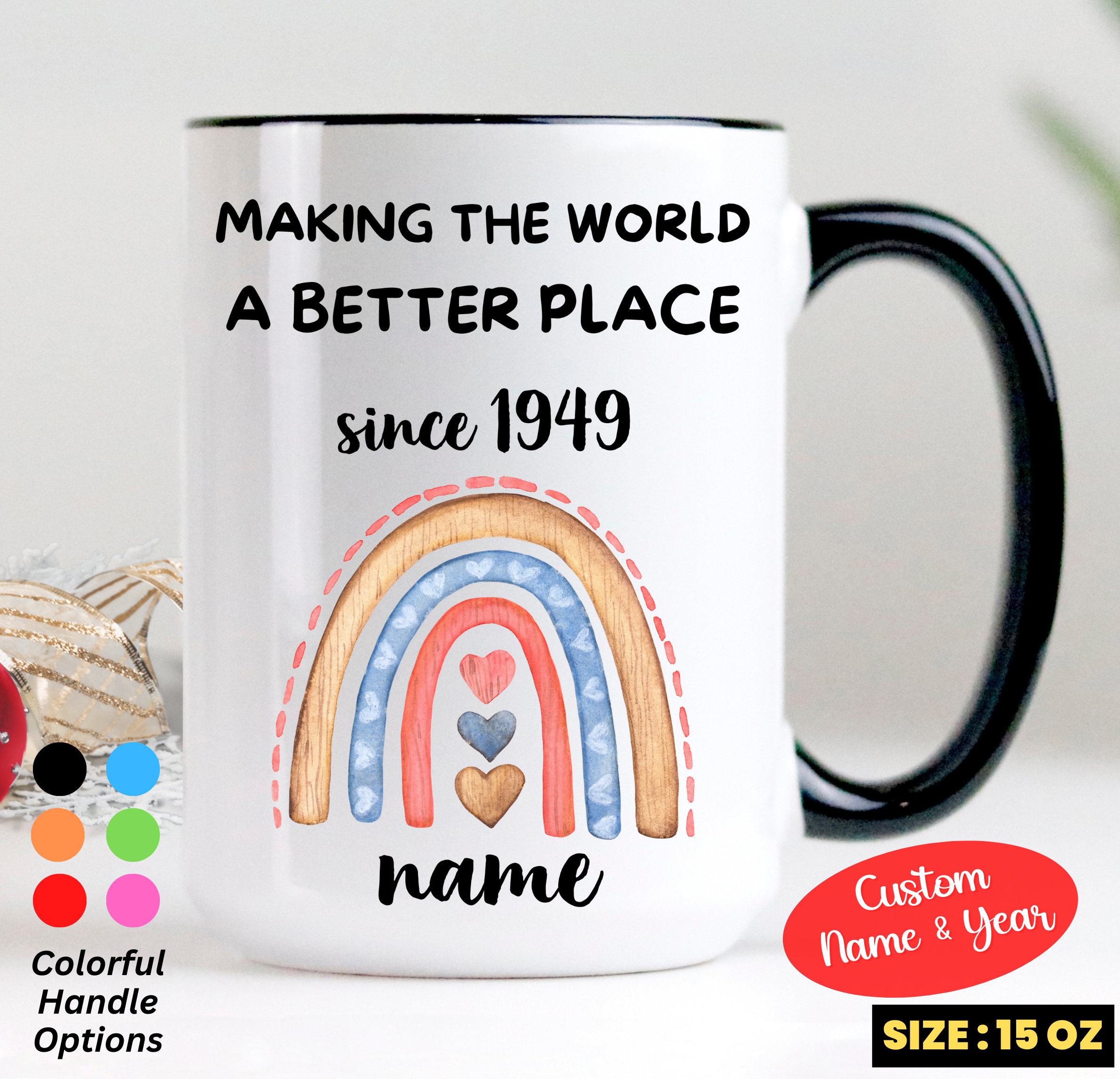 Happy 75th Birthday, Custom 75th Birthday Gift,75th Birthday Mug ...