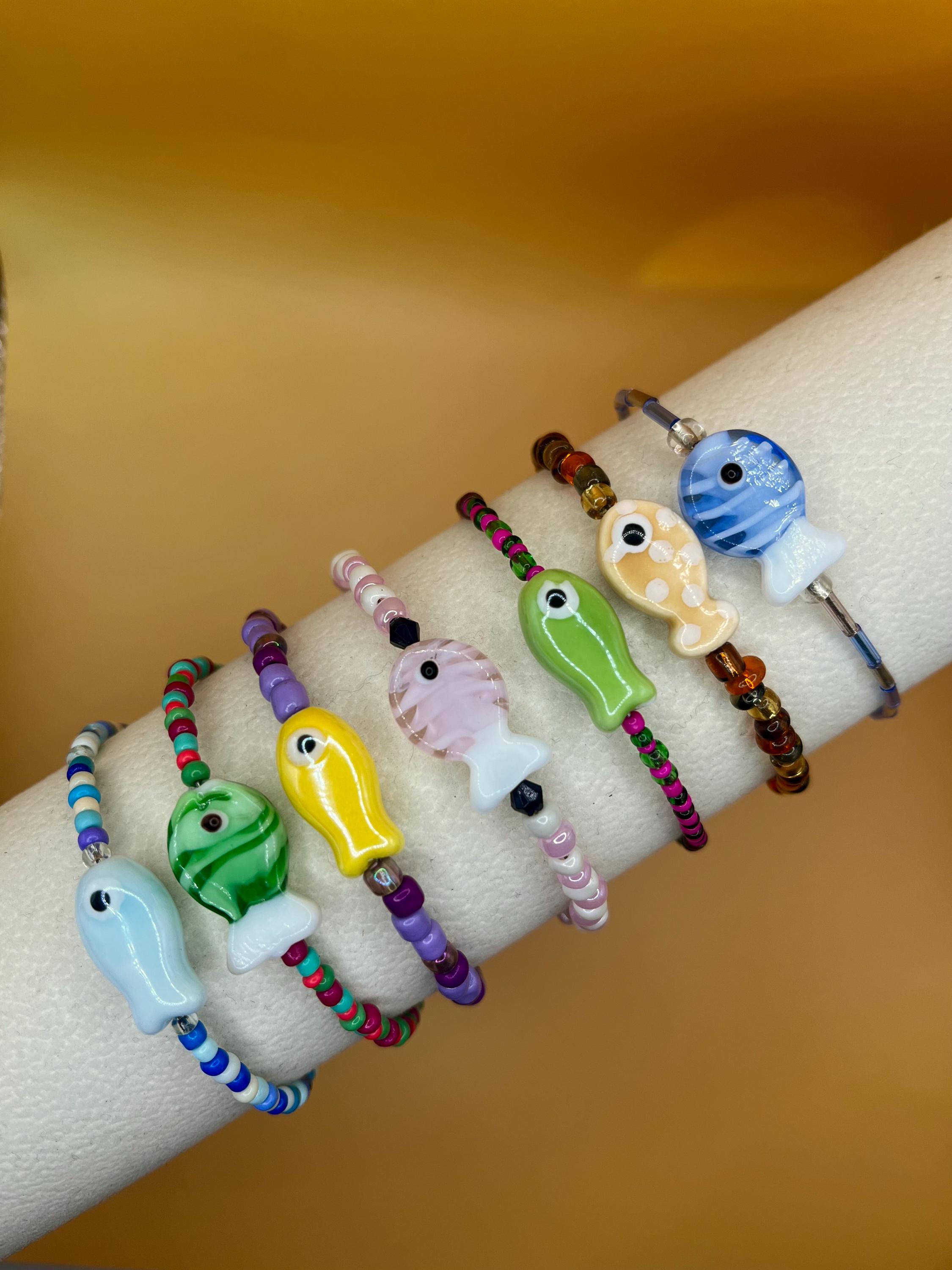 Ceramic Fish Beaded Bracelets - Etsy