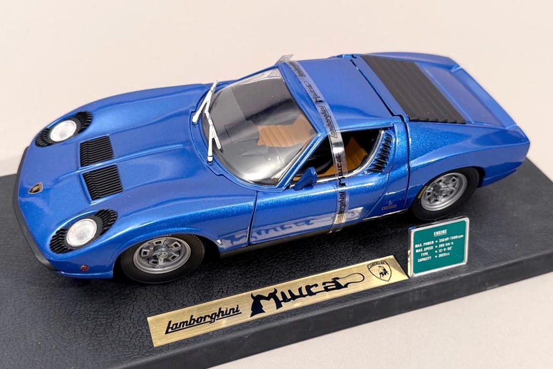 1:18th Scale 1969 Lamborghini Miura, Blue Eleos Metallic. Anson Metal ...