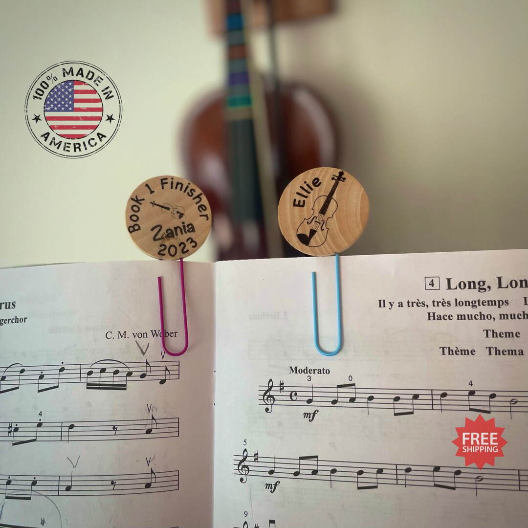 Personalized Progress Clip Bookmark – for Young Musicians Custom Name ...