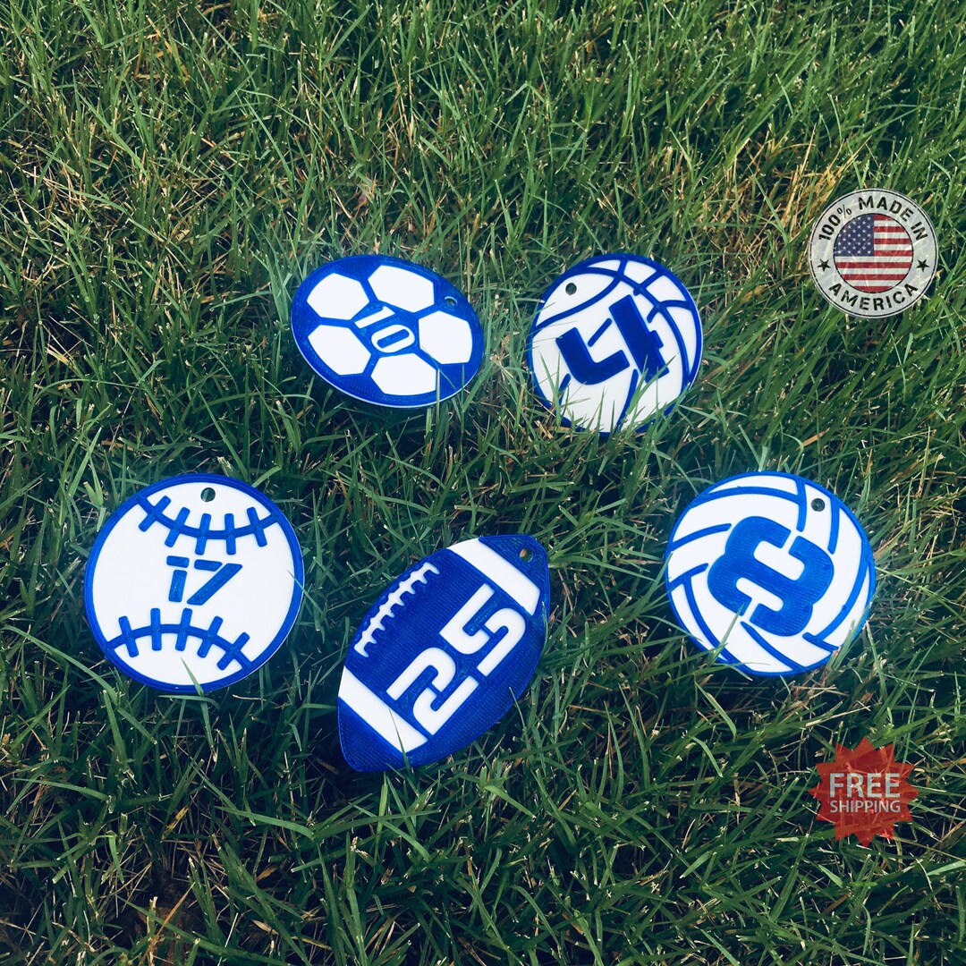 Custom Personalized Team Sports Tag With Player's Name and Number ...