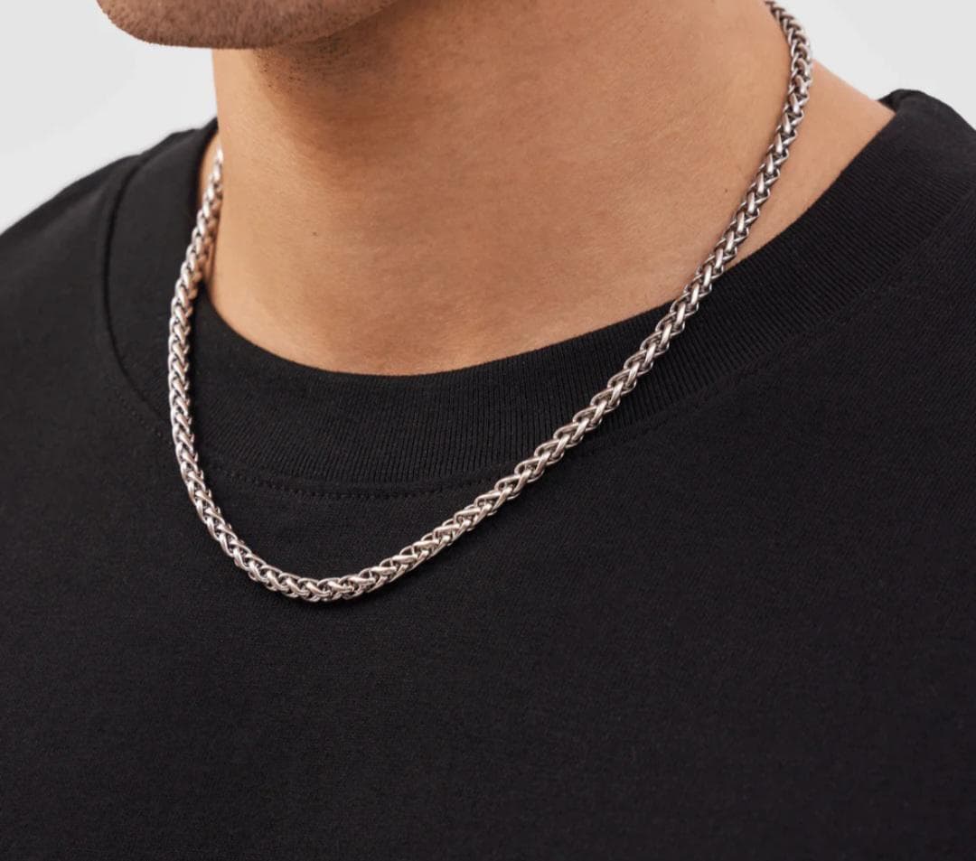 Sterling Silver Wheat Chain, 20
