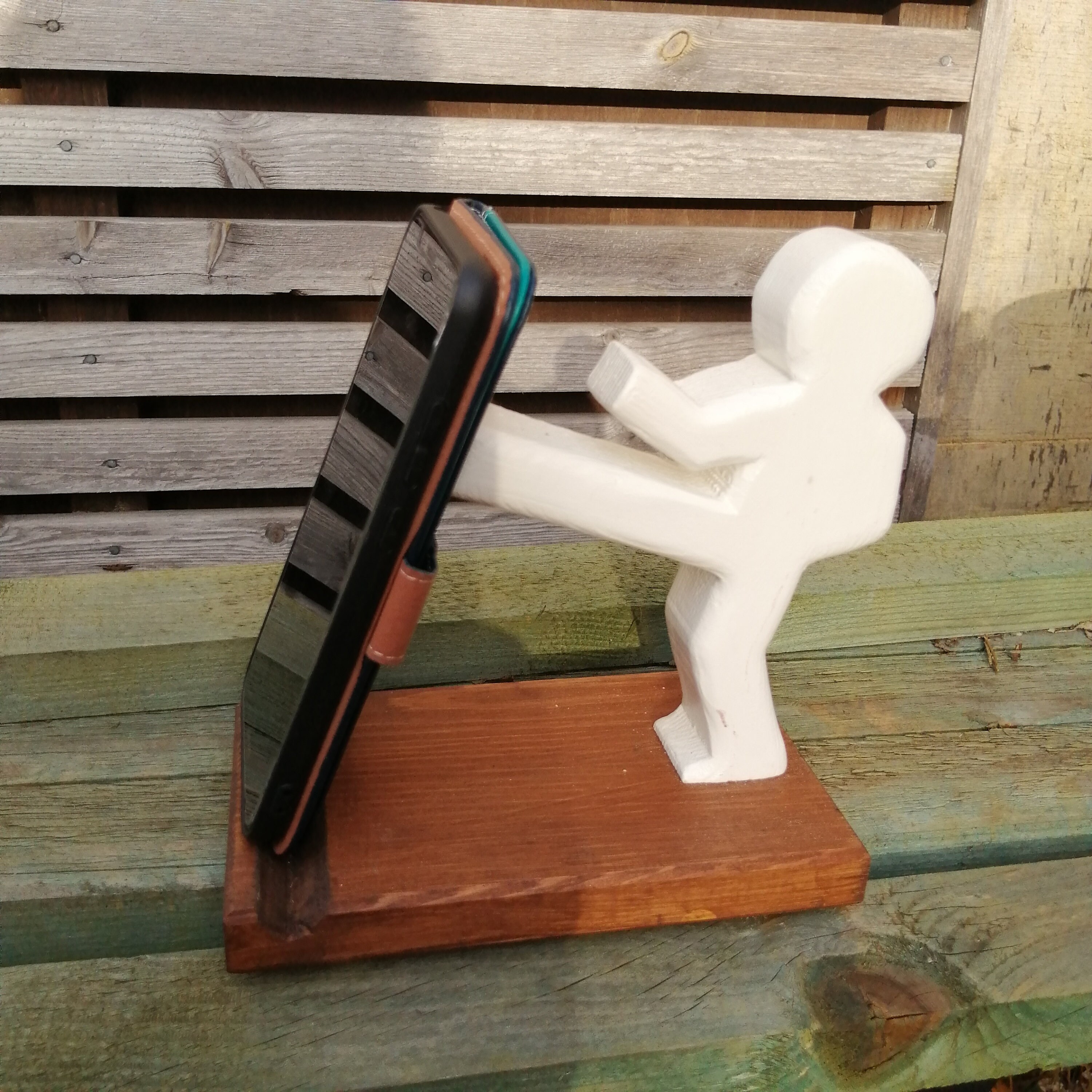 Karate Kick Mobile Phone/cell Phone/tablet Stand Handcrafted From ...
