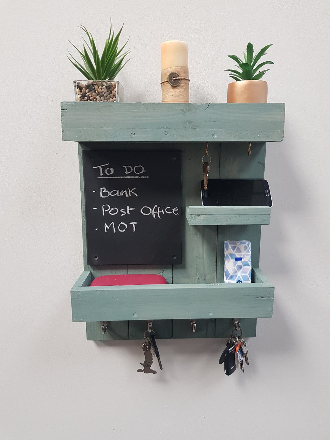 Hallway Organiser and Storage With Key Hooks Style 14 - Etsy