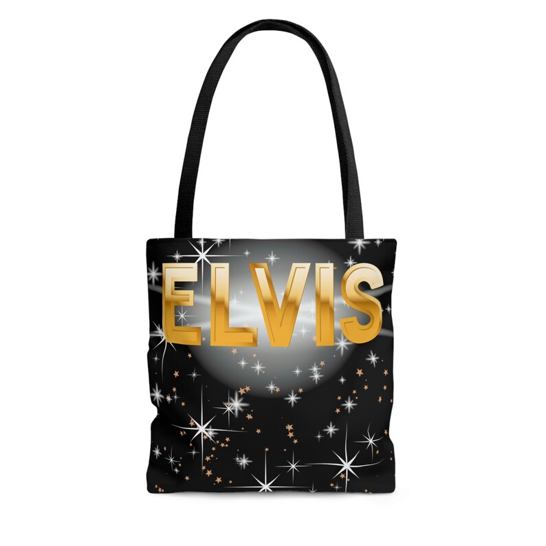 Flashy Elvis Tote Bag Elvis Fans Elvis in Gold - Etsy