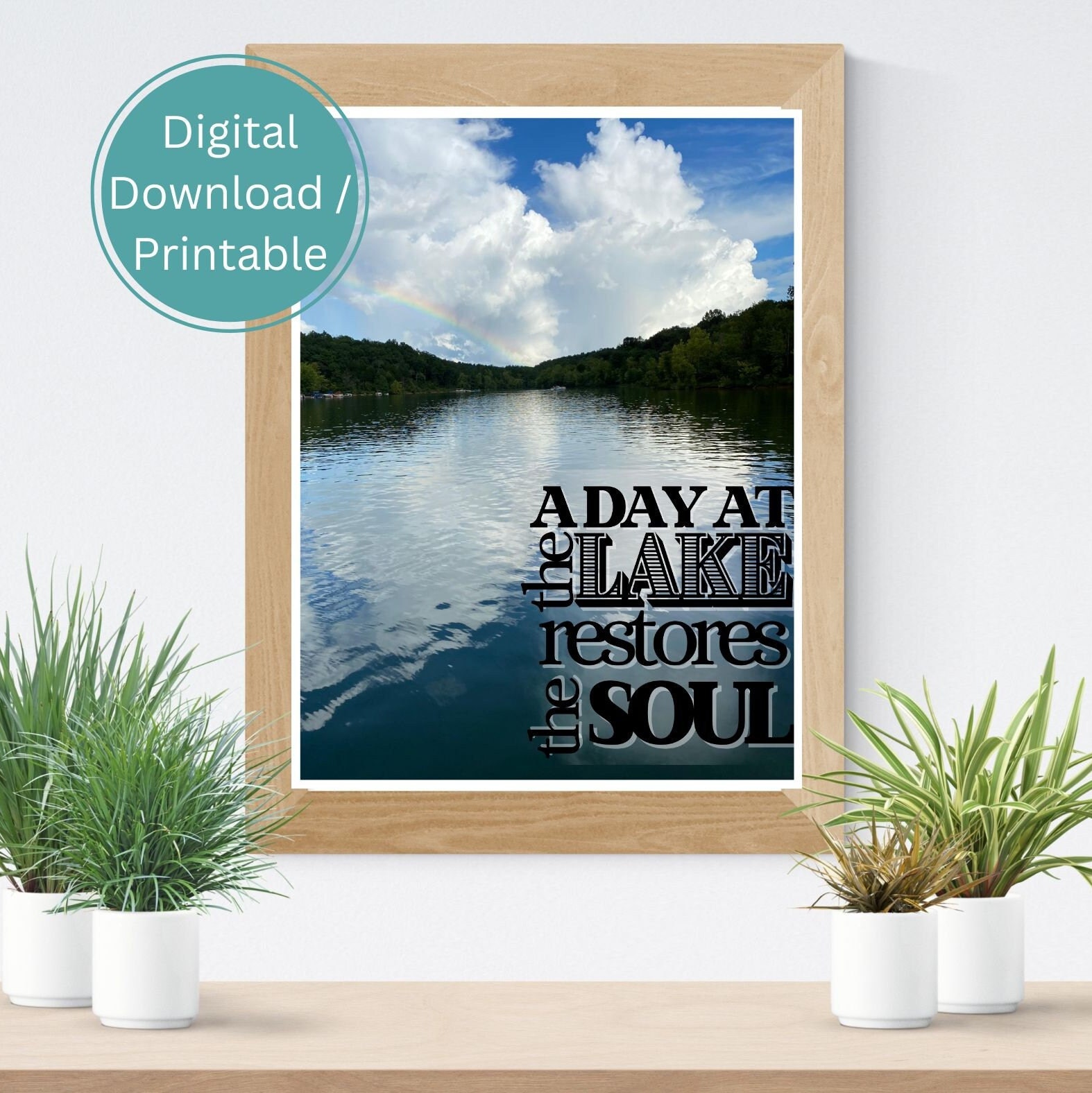 Lake Life Digital Art Digital Printable Wall Art A Day at the Lake ...