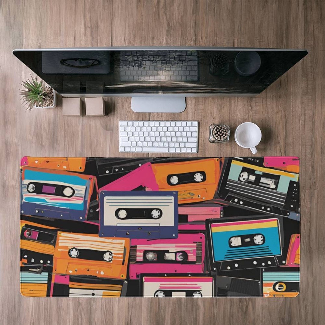 Retro 80's Cassettes Desk Mat - Etsy