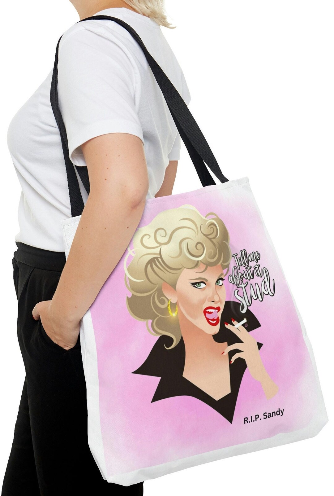 Grease sandy Tote Bag tell Me About It - Etsy