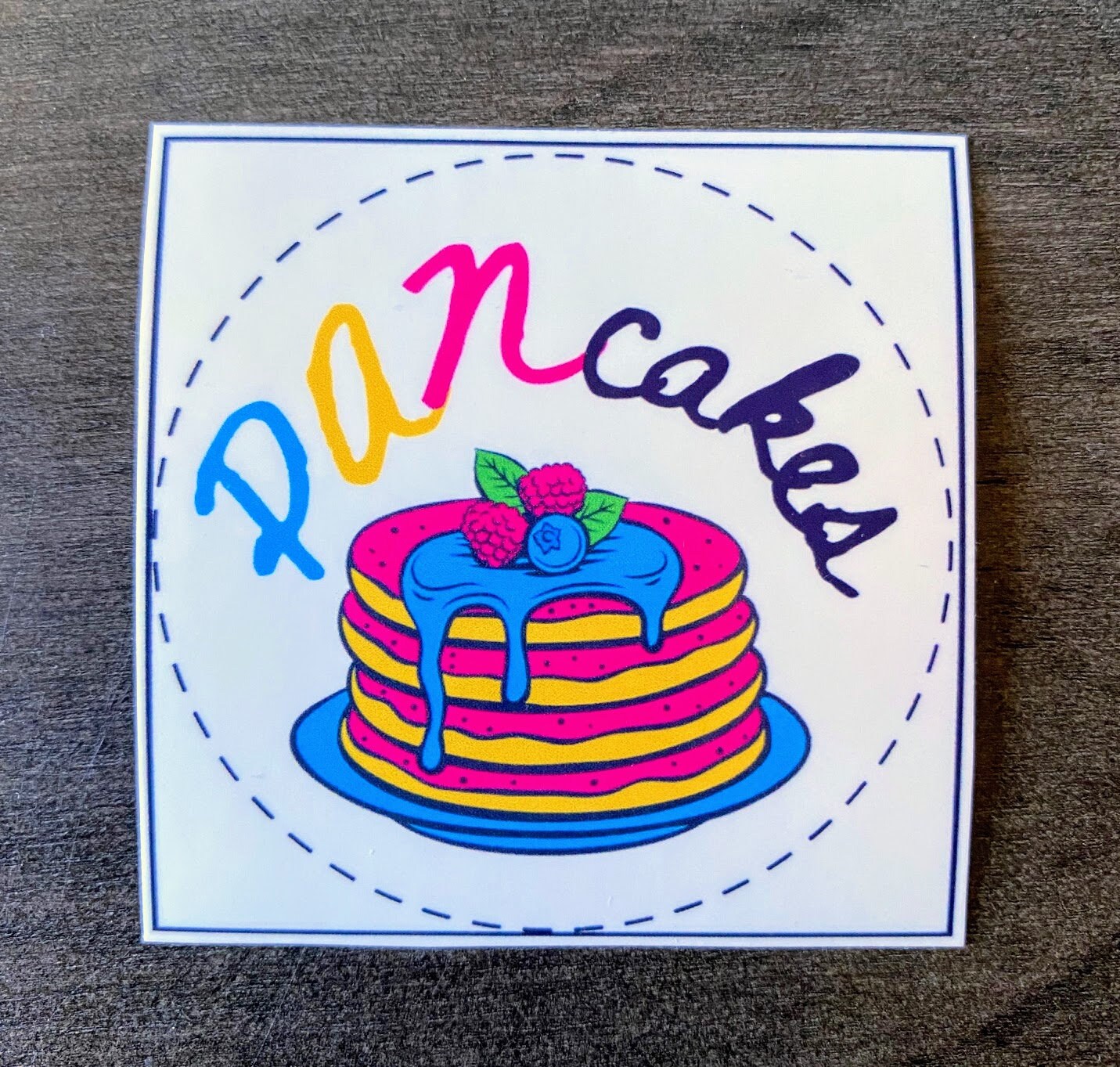 Pancakes Pansexual Flag 2" Square Vinyl Sticker - Etsy