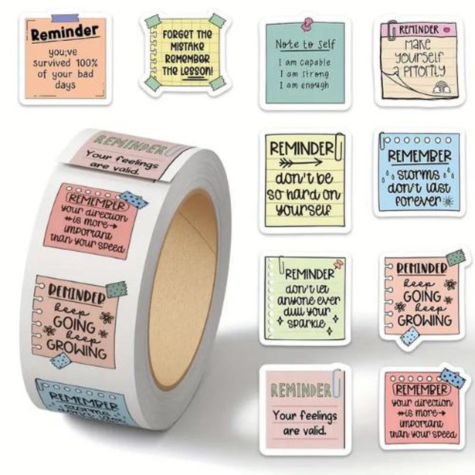 Inspirational Reminder Stickers - Self-adhesive Paper Labels With ...