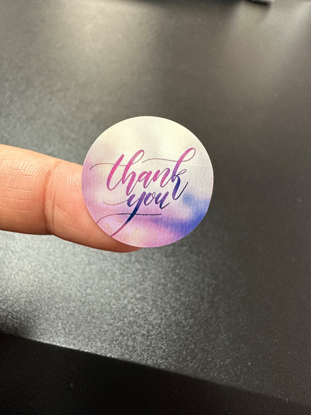 Thank You Sticker, Shades of Purple, Small Business Stickers, Poly ...