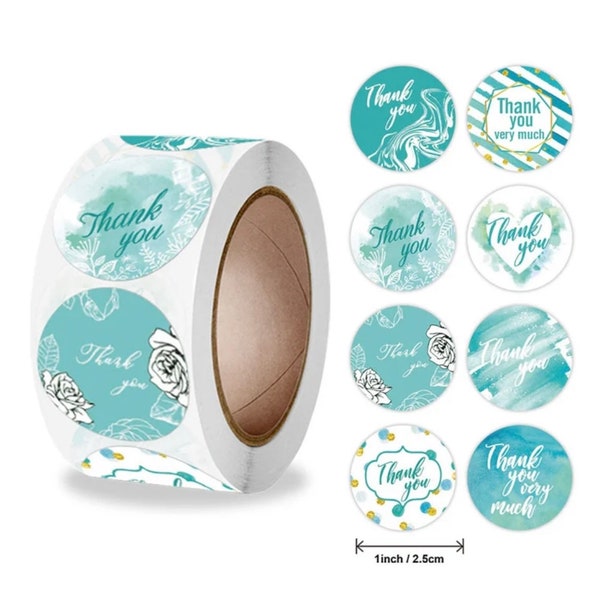 Thank You Stickers Small - Etsy