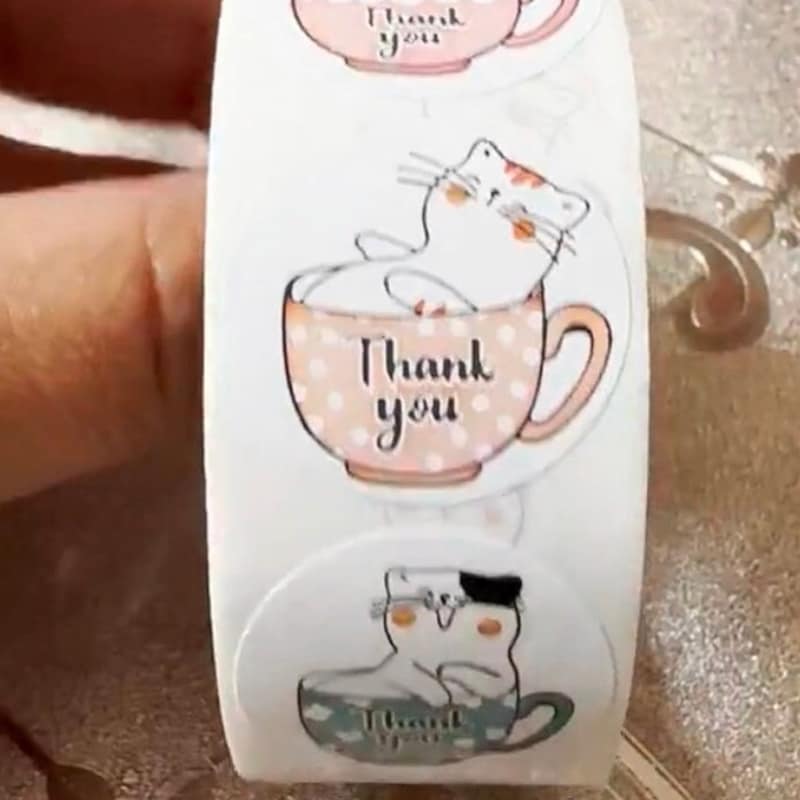 Thank You Cute Stickers - Etsy