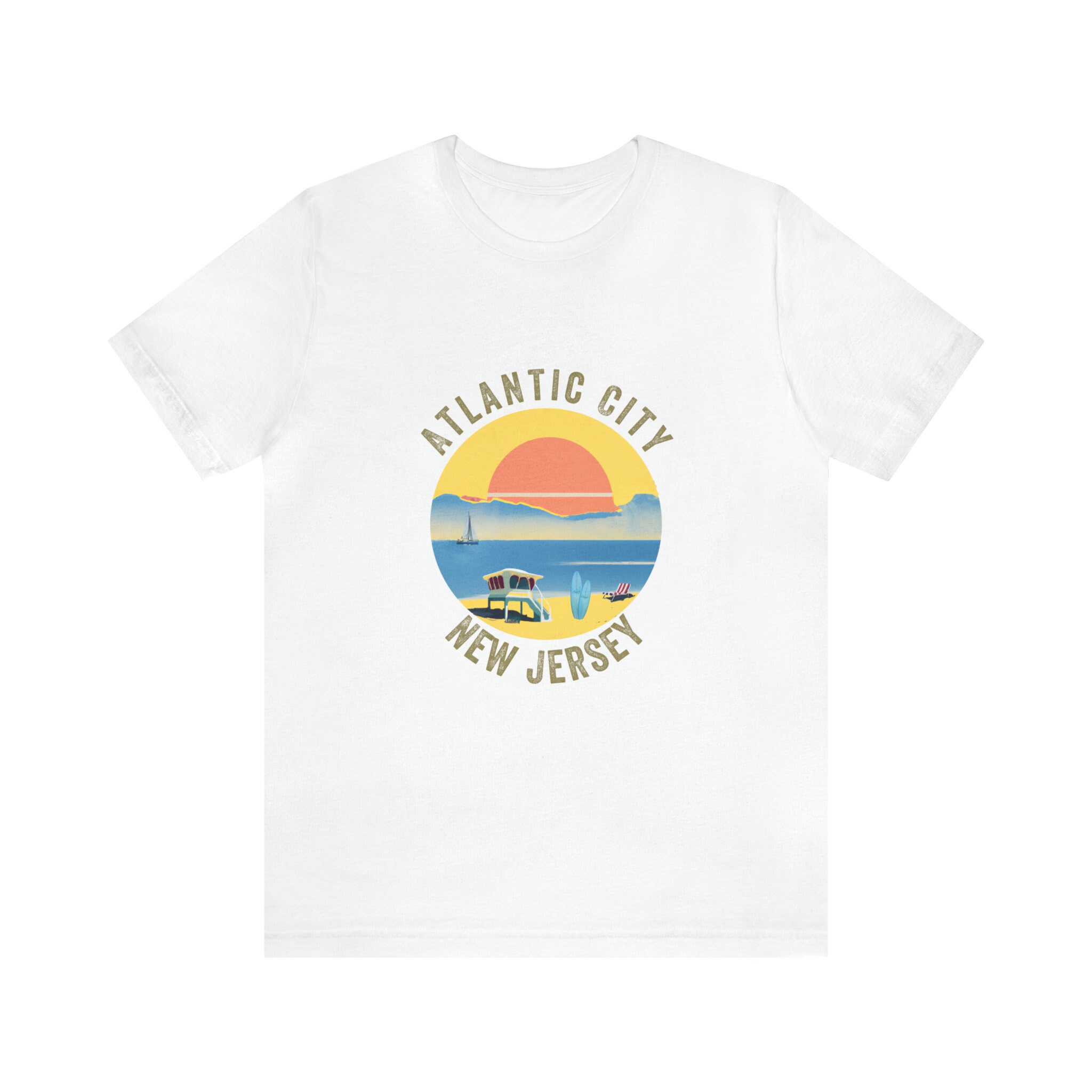 Atlantic City T-shirt - Retro Vintage Atlantic City Gift Tee - Mens ...